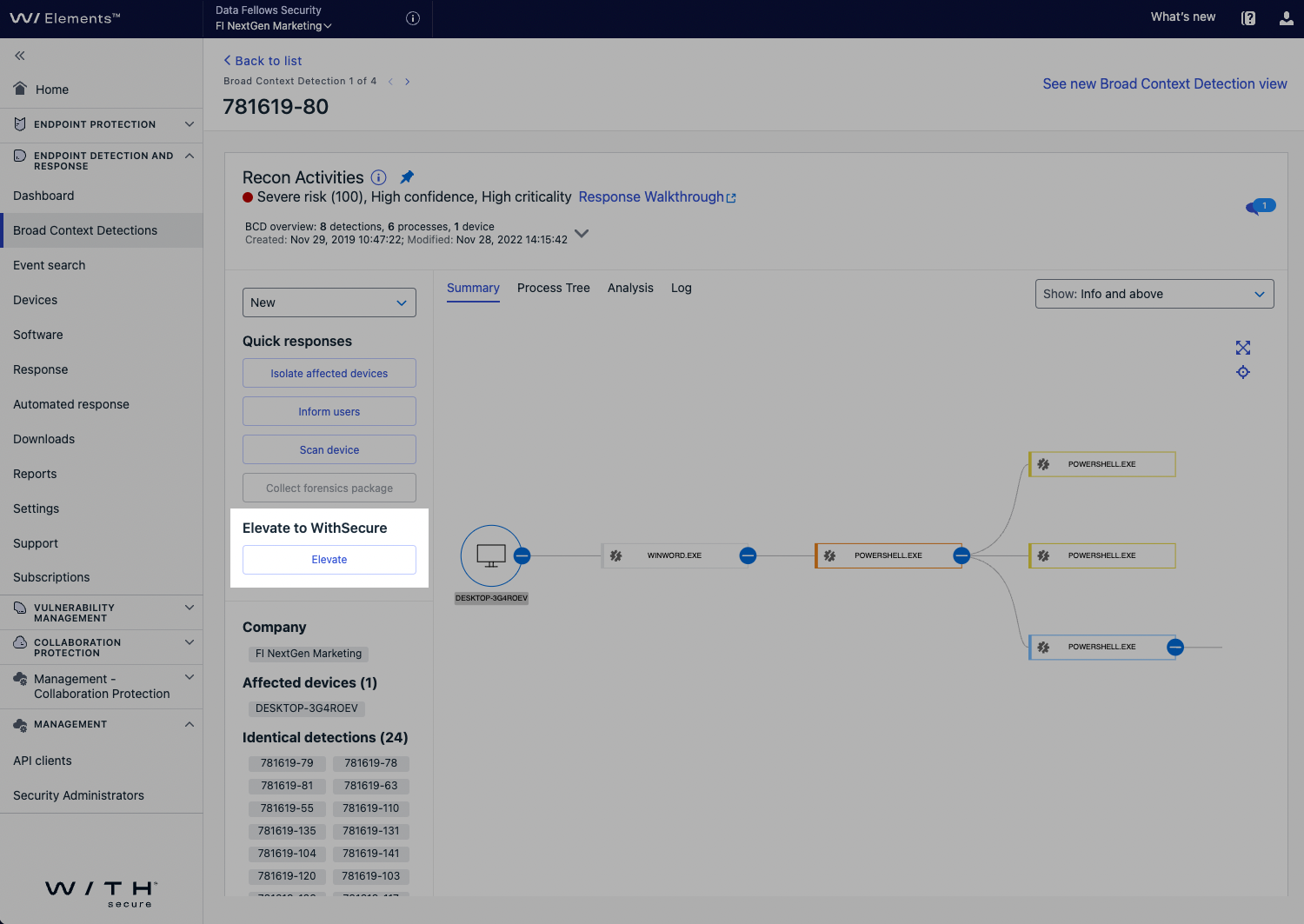 Quick Start – WithSecure™ Elevate | WithSecure™
