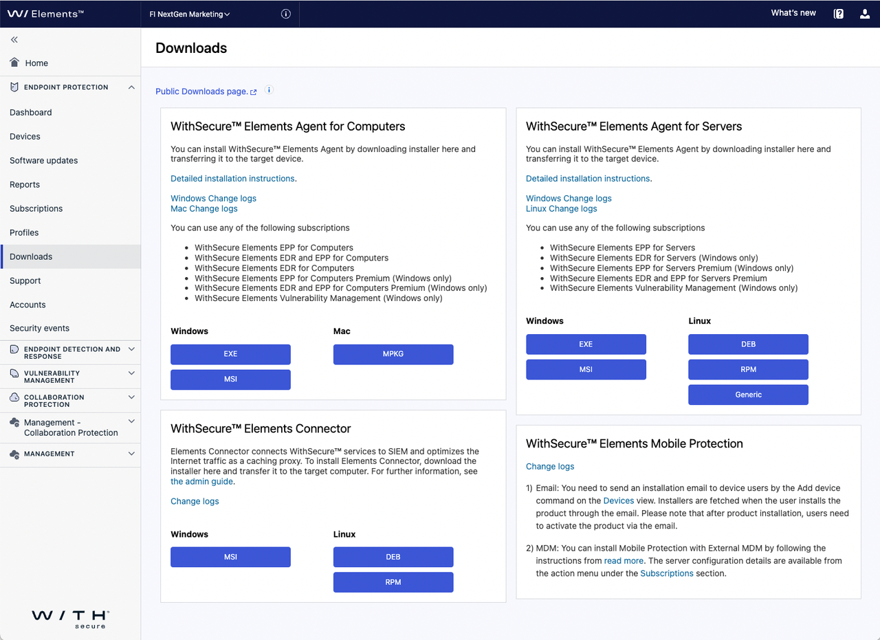 Quick Start– Elements Endpoint Detection and Response | WithSecure™