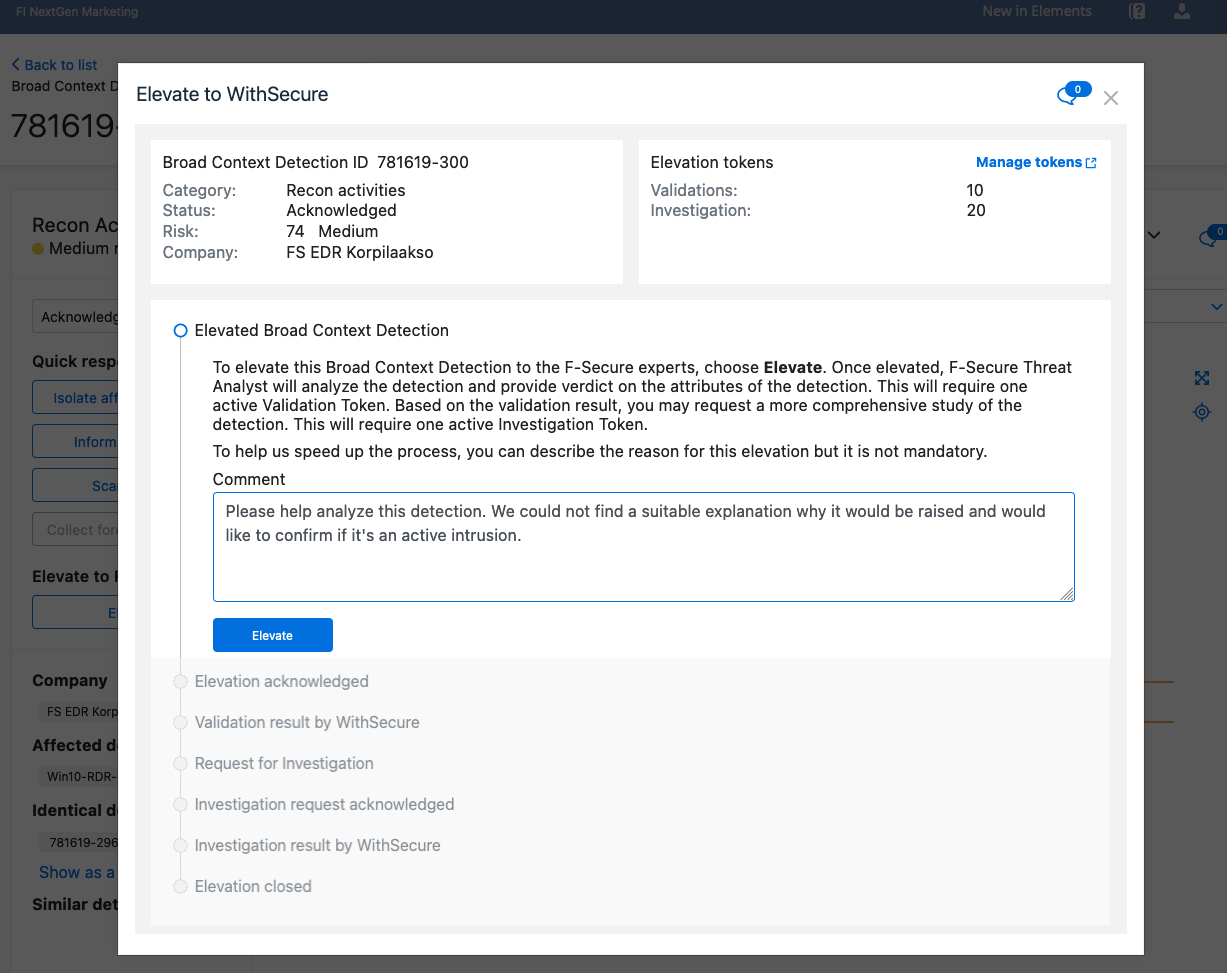 Quick Start – WithSecure™ Elevate | WithSecure™